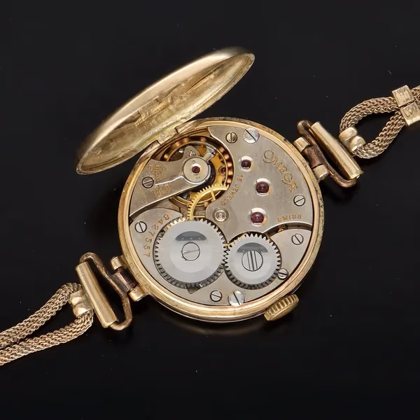 Vintage 9ct Gold Ladies Dennison Omega - Hemswell Antique Centres