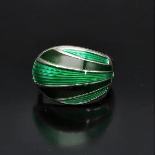 David Andersen Silver Enamel Ring - Antique Silver - Hemswell Antique ...