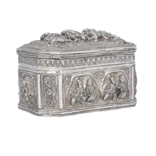 Antique Burmese Silver Betel Box - Hemswell Antique Centres
