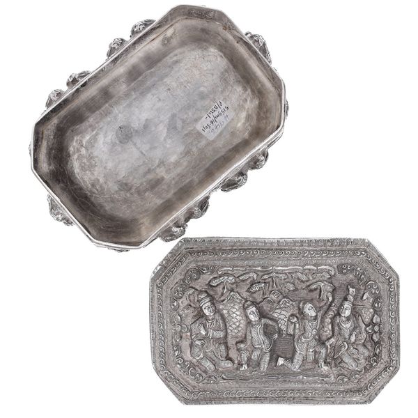 Antique Burmese Silver Betel Box - Hemswell Antique Centres