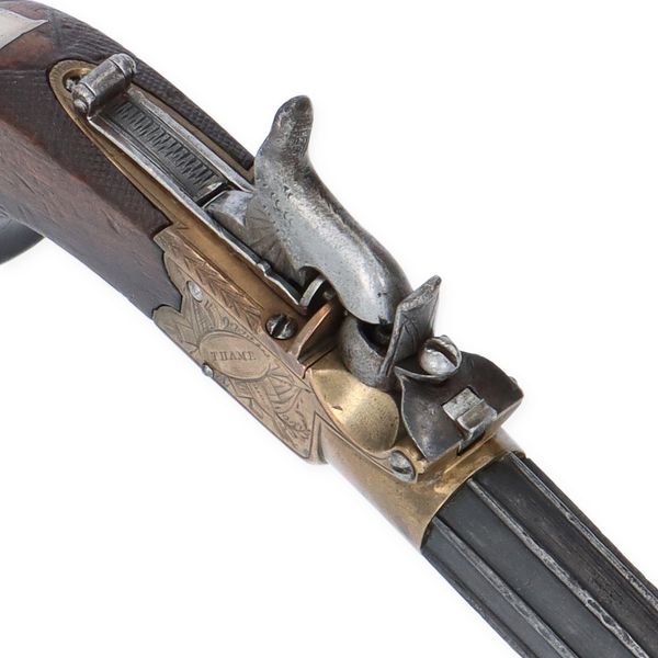54-Bore Percussion Boxlock Pocket Pistol - Hemswell Antique Centres