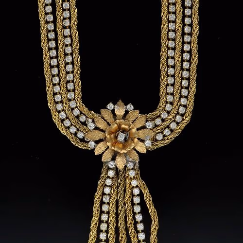 Rare Vintage Rhinestone Necklace - Jewellery & Gold - Hemswell Antique ...