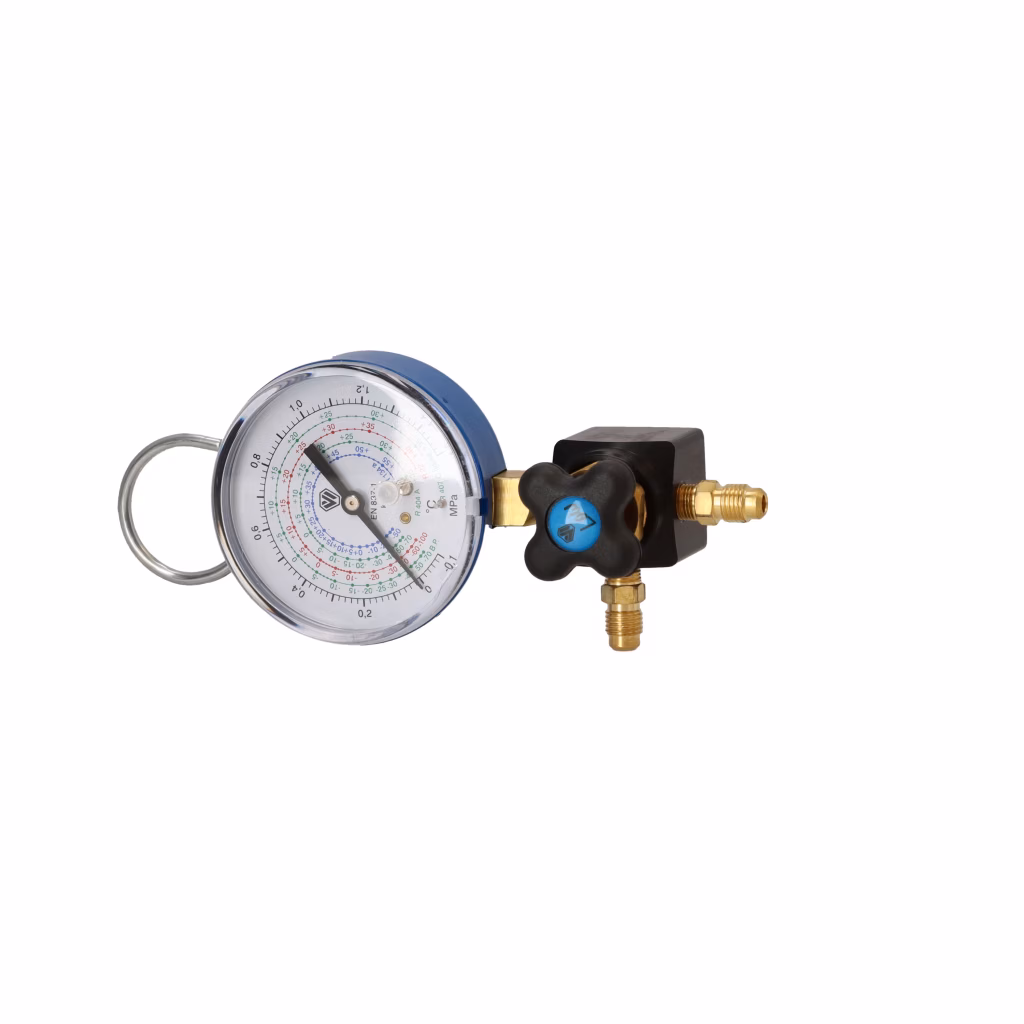 Manometer "LT" med kran, R134a, R407C 2 x 1/4" SAE tilkobling ...