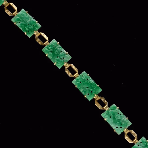 Art Deco Jade Bracelet
