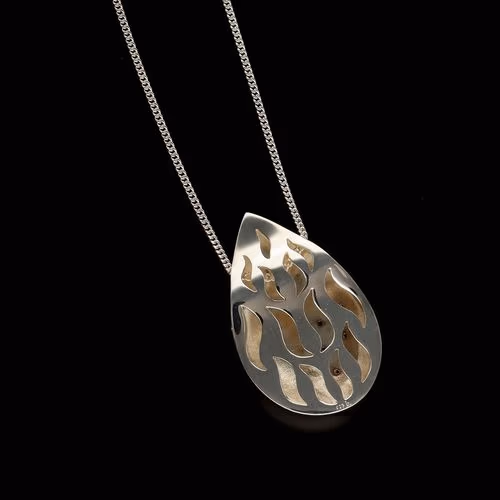 Silver and Diamond Pendant - Antique Silver - Hemswell Antique Centres