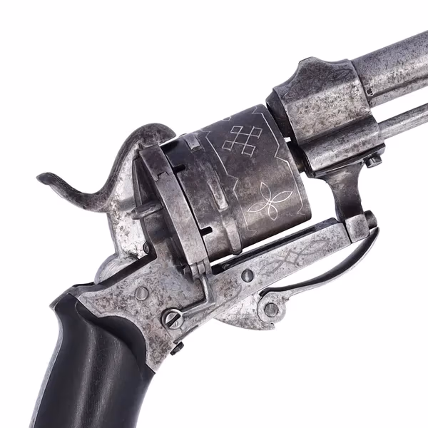 19th Century Cased Pinfire Pistol - Hemswell Antique Centres