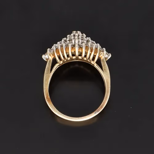 Vintage 9ct Gold Diamond Cluster Ring - Jewellery & Gold - Hemswell ...