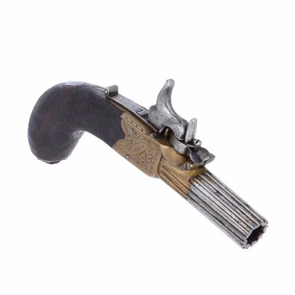 54 Bore Percussion Boxlock Pocket Pistol - Hemswell Antique Centres