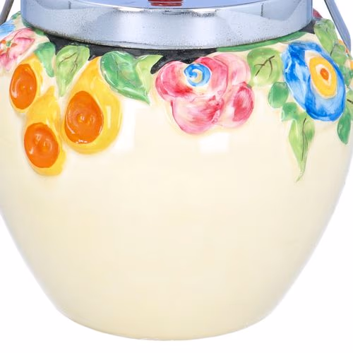 Clarice Cliff Canterbury Bells Biscuit Barrel - Antique Ceramics ...